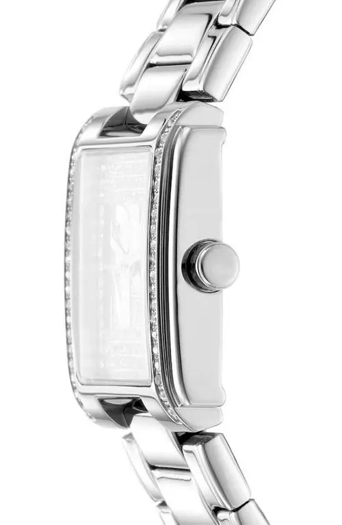 Dkny Gold Tone Stainless Steel Pavé Dial Watch