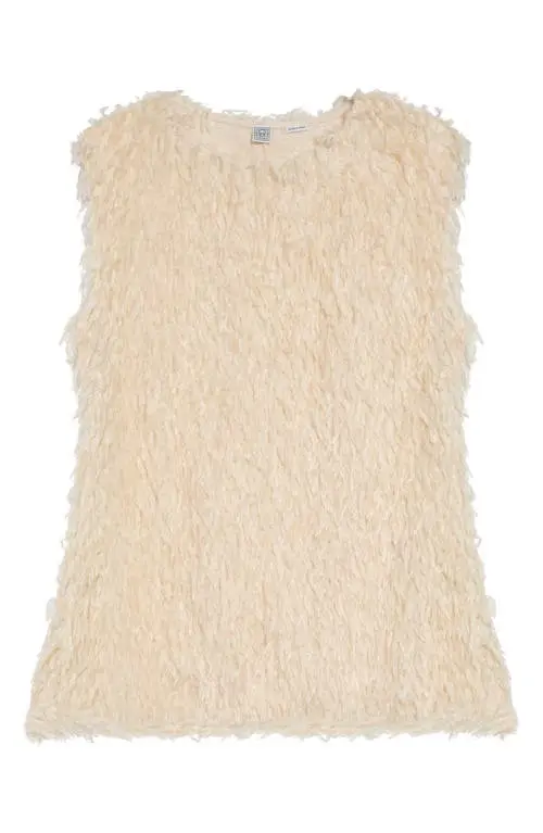 TOTEME Feathered Jersey Tank - Eggshell
