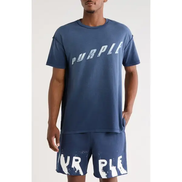 PURPLE BRAND Inside Out Graphic T-shirt - Blue
