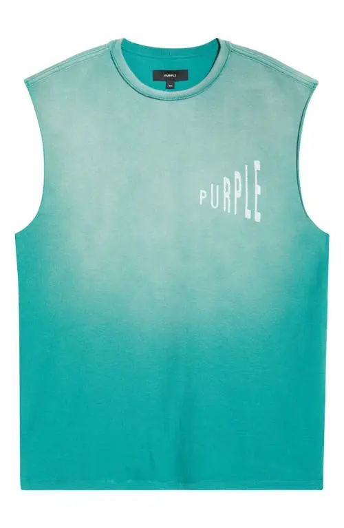 PURPLE BRAND Distressed Sleeveless Graphic T-shirt