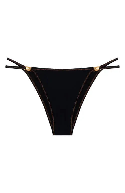 VIX PAULA HERMANNY Textured Bikini Bottoms With Hardware Detail