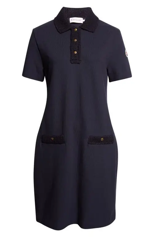 Moncler Cotton Piqué Polo Mini Dress