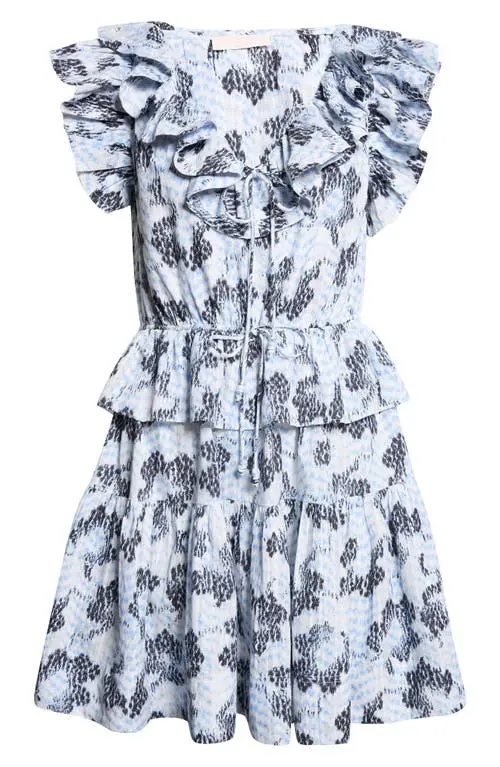 Ulla Johnson Celie Abstract Print Ruffled Minidress