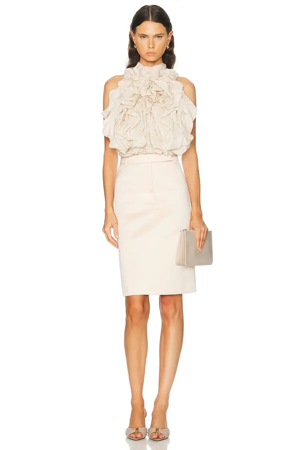 MAISON MARGIELA Ruffled Halterneck Blouse