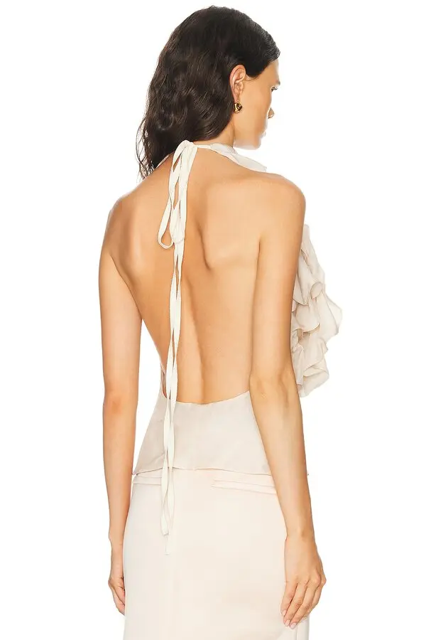 MAISON MARGIELA Ruffled Halterneck Blouse