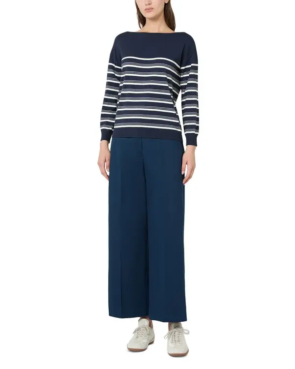 Max Mara Wkdurial Stretch Cotton Satin Pants