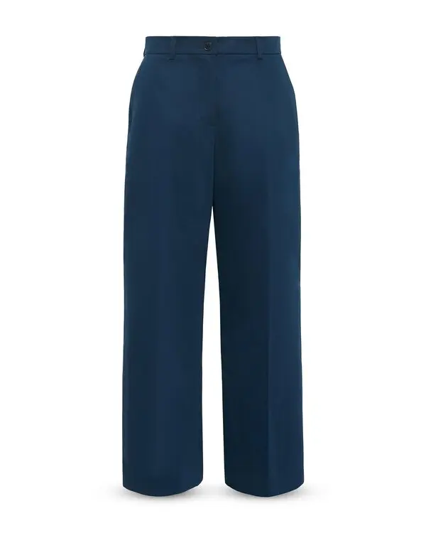 Max Mara Wkdurial Stretch Cotton Satin Pants