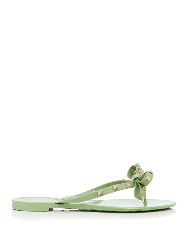 Valentino Garavani Rockstud Bow Thong Sandals