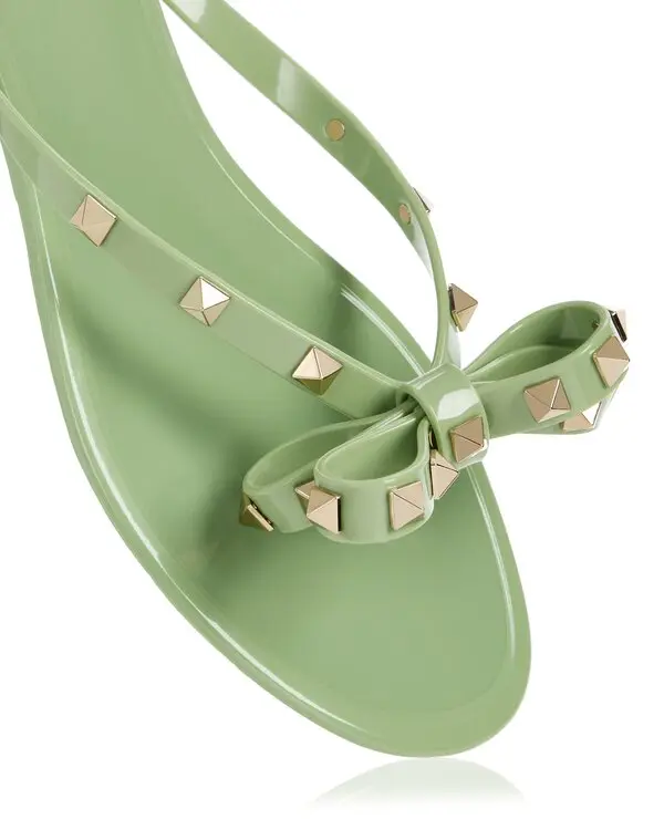 Valentino Garavani Rockstud Bow Thong Sandals