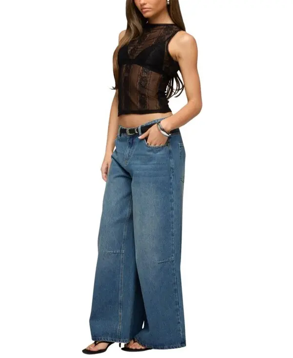 EDIKTED Ephie Sheer Lace Tank Top