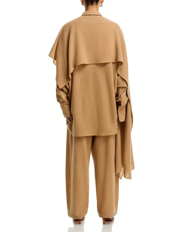 DARKPARK Georgia Wool Cashmere Detachable Scarf Shirt