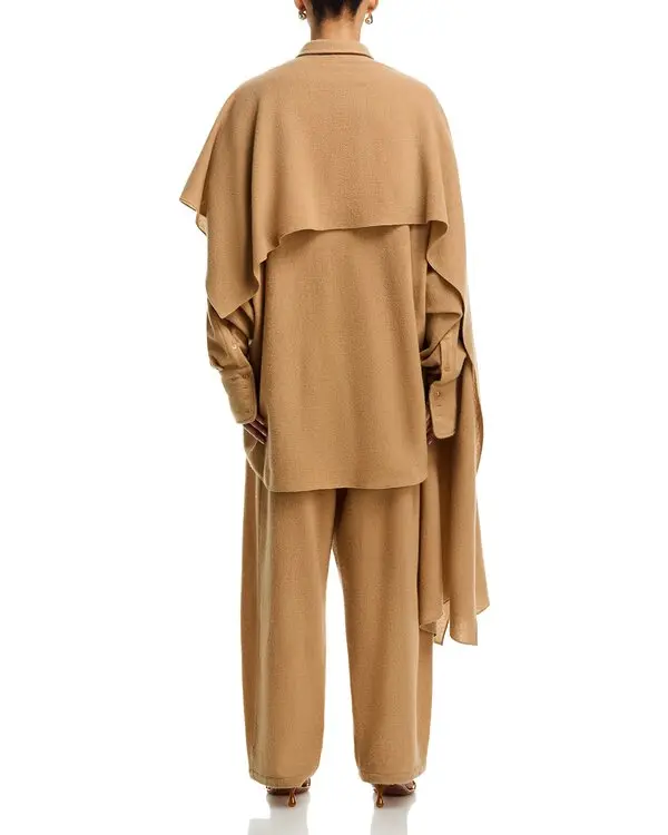 DARKPARK Georgia Wool Cashmere Shirt With Detachable Scarf
