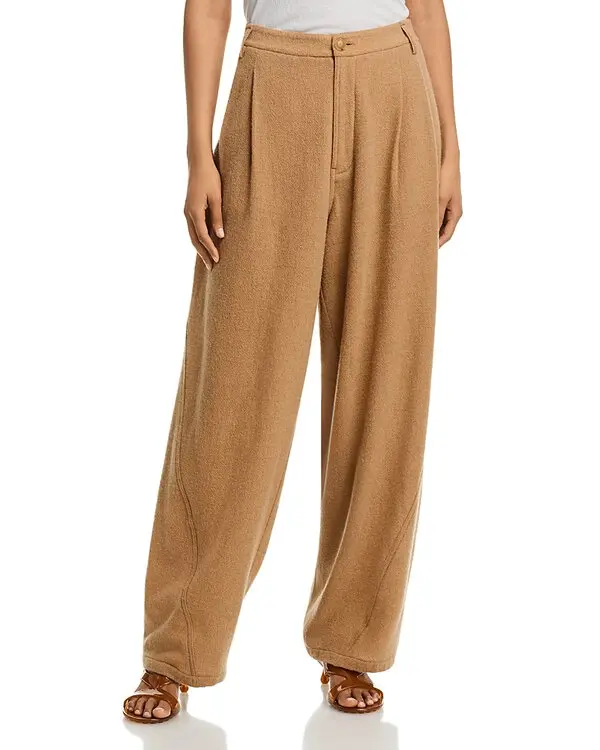 DARKPARK Phebe Wide Leg Wool Pants - Camel
