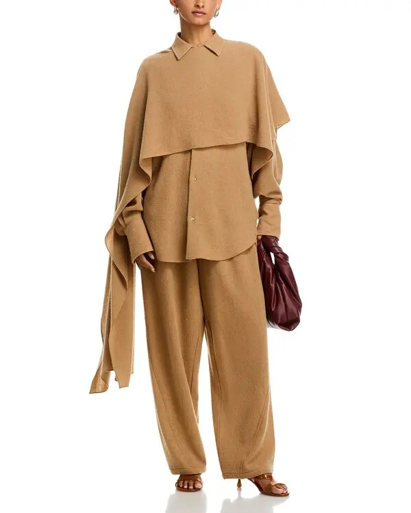 DARKPARK Phebe Wool Wide Leg Pants - Camel
