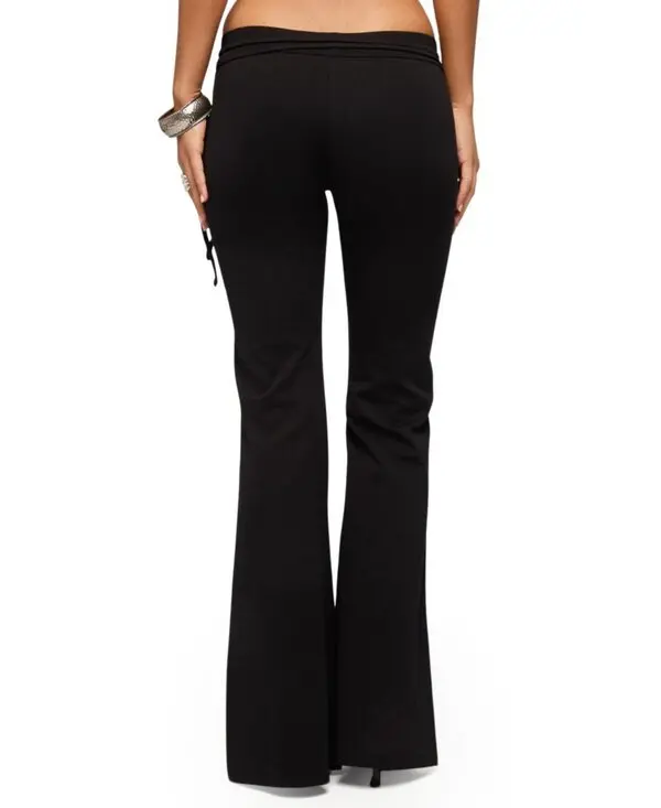 EDIKTED Junipar Waist Tie Flared Pants