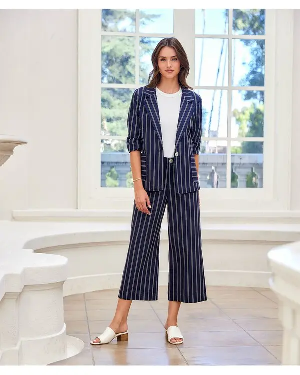 Karen Kane Cropped Wide Leg Pants