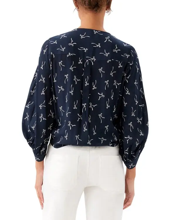 Karen Kane Blouson Sleeve Tie Front Top