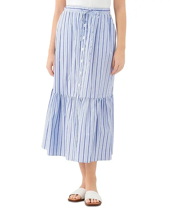 Karen Kane Tiered Midi Skirt - Blue