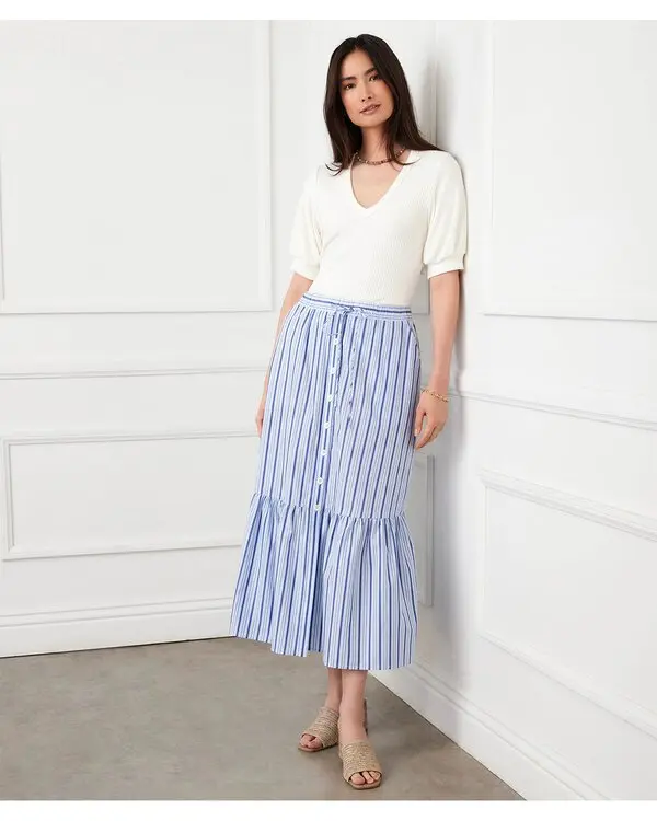 Karen Kane Tiered Midi Skirt