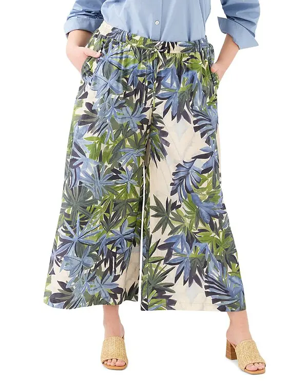 Karen Kane Plus Drawstring Ankle Pants - Print