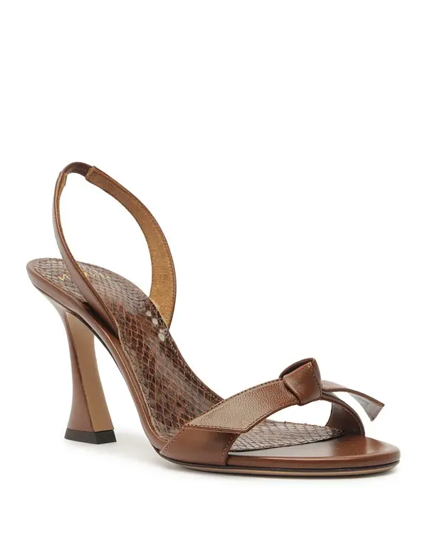 ALEXANDRE BIRMAN Clarita Slingback Sandals With Bow Detailing - Espresso