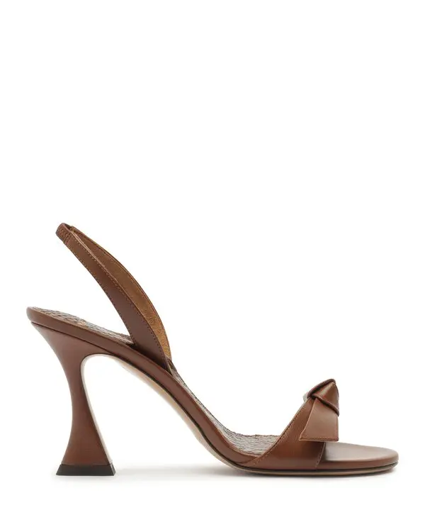 ALEXANDRE BIRMAN Clarita Slingback Sandals With Bow Detailing - Espresso