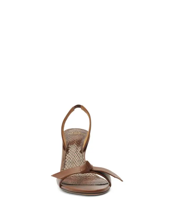 ALEXANDRE BIRMAN Clarita Slingback Sandals With Bow Detailing - Espresso
