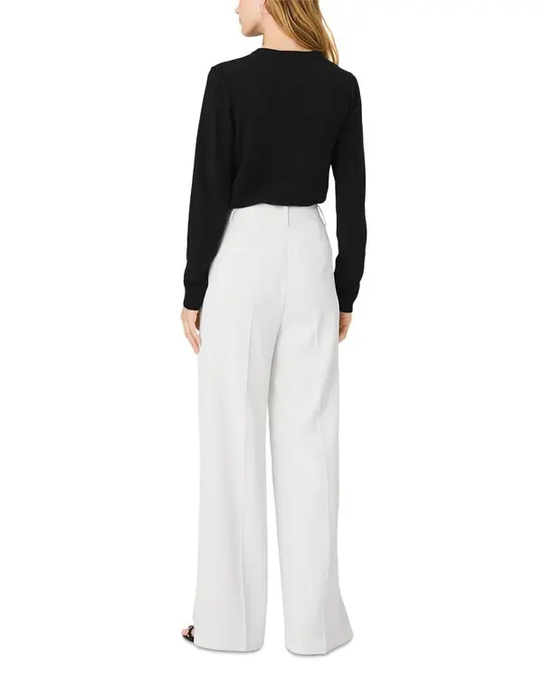 French Connection Harry High Waisted Wide Leg Pants - Cream