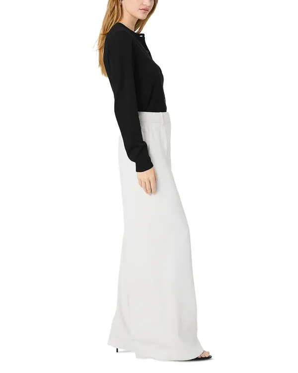 French Connection Harry High Waisted Wide Leg Pants - Cream