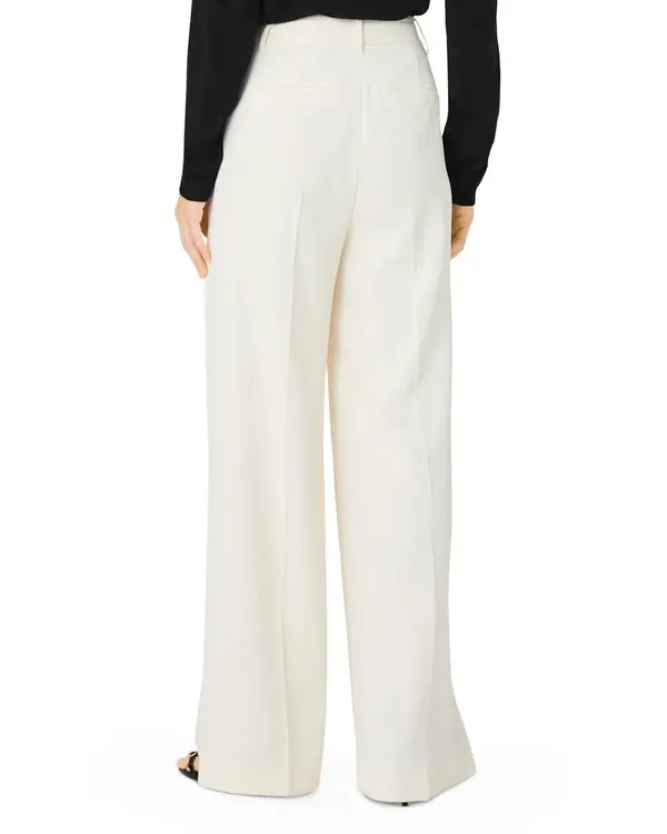 French Connection Harry High Waisted Wide Leg Trousers - Cream