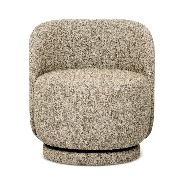 INTERLUDE HOME Oslo Swivel Lounge Chair - Hearth