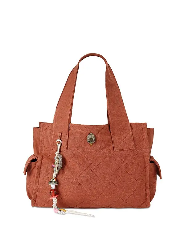 Kurt Geiger Celia Quilted Canvas Tote - Rust/copper