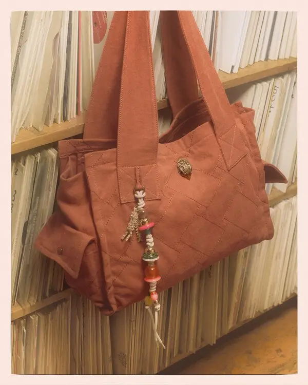 Kurt Geiger Celia Quilted Canvas Tote - Rust/copper