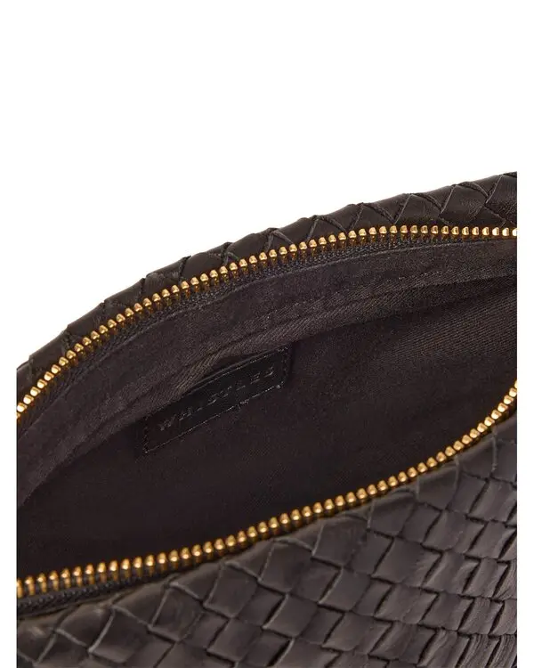 Whistles Avah Woven Leather Clutch