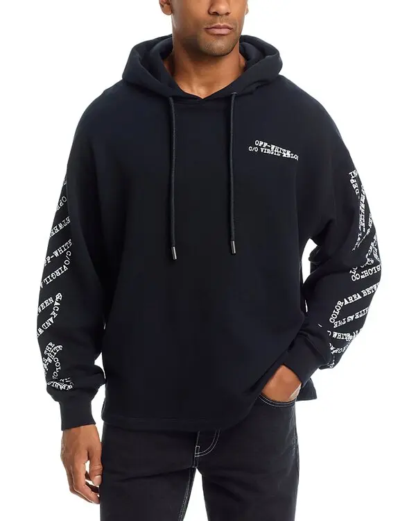 Off-White Type Arrow Diagonal Loose Hoodie
