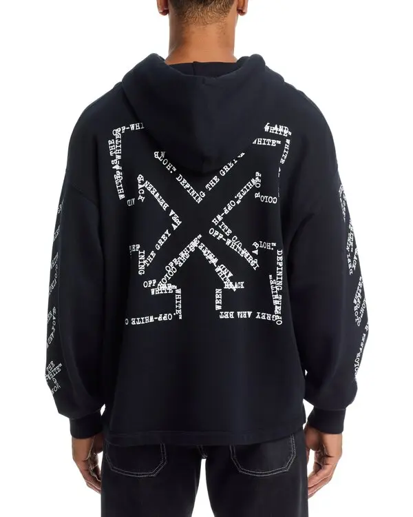 Off-White Type Arrow Diagonal Loose Hoodie