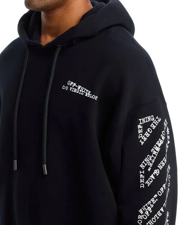 Off-White Type Arrow Diagonal Loose Hoodie