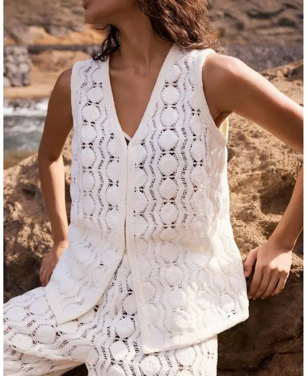 Mint Velvet Crochet Sequin Top