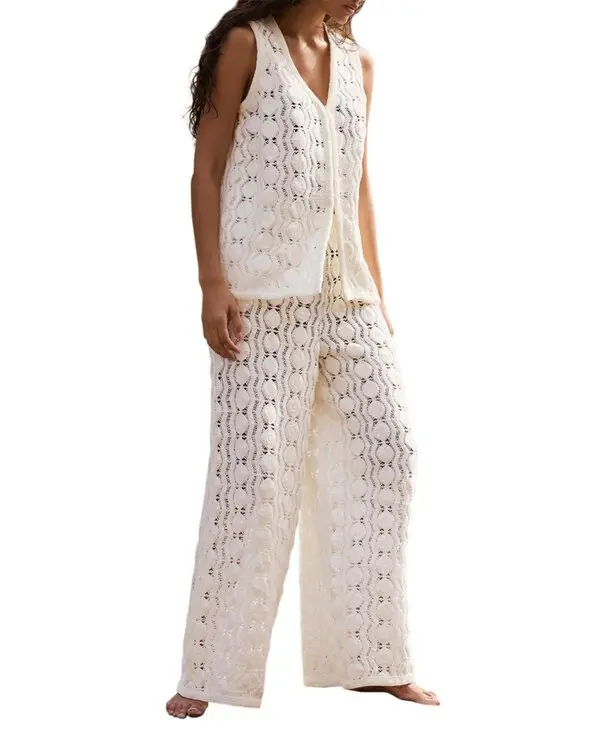 Mint Velvet Crochet Sequin Top
