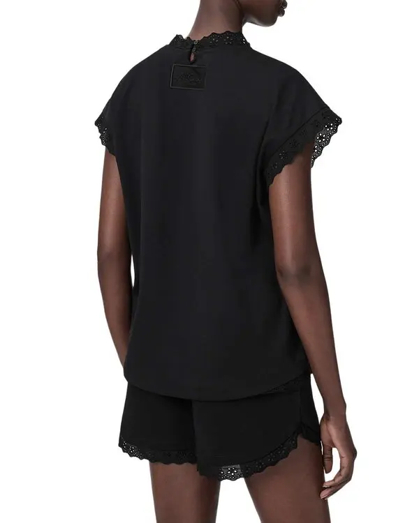 ALLSAINTS Lele Lace Top - Black