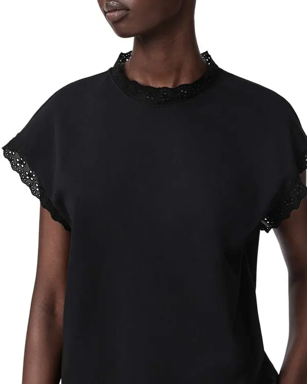 ALLSAINTS Lele Lace Top - Black