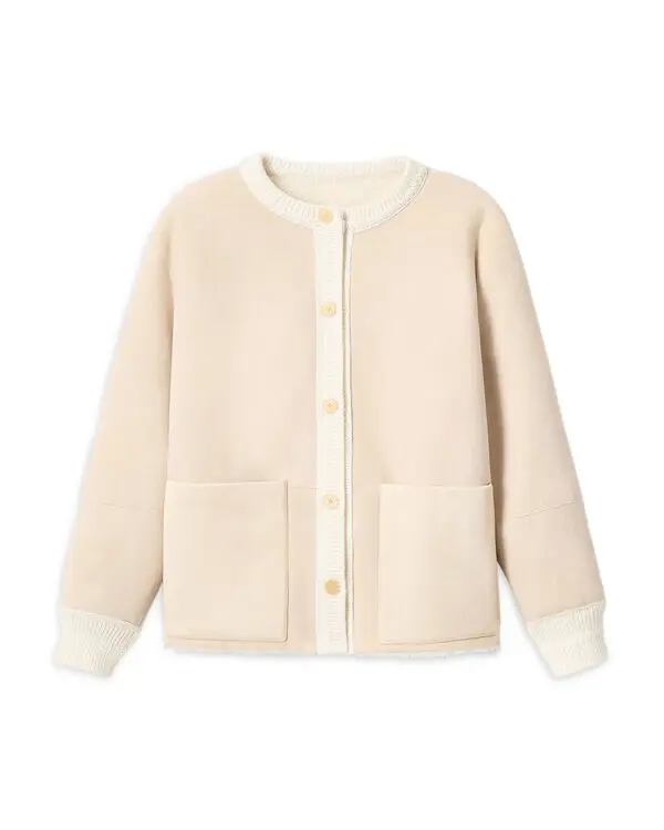 Lafayette 148 New York Reversible Shearling Jacket