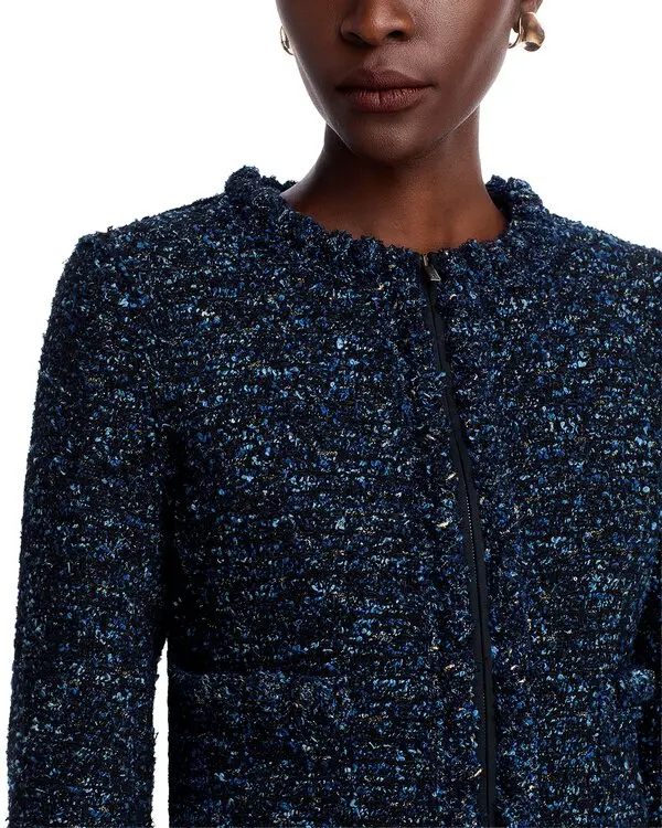 Lafayette 148 New York Crocheted Pom Pom Jacket
