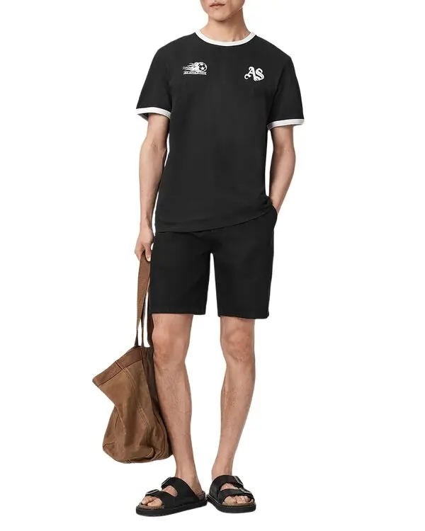 ALLSAINTS Athletics Logo Graphic Ringer T-shirt
