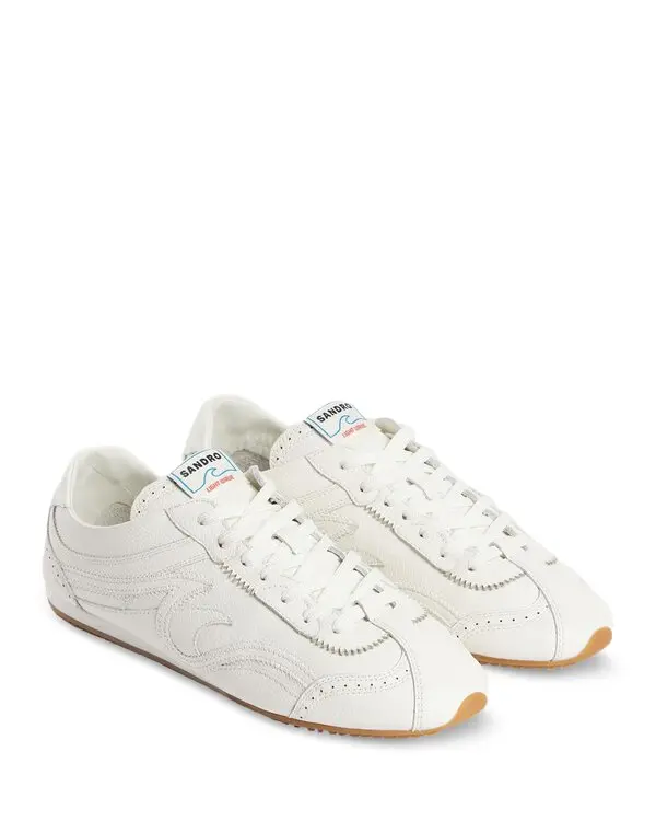 Sandro Light Wave Leather Sneakers
