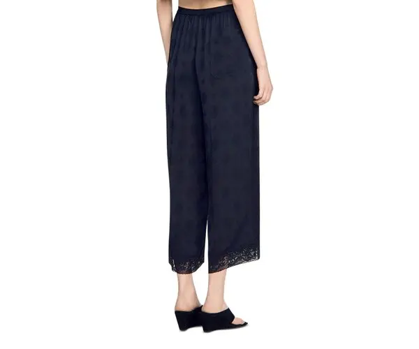 Sandro Fluid Paisley Jacquard Pants