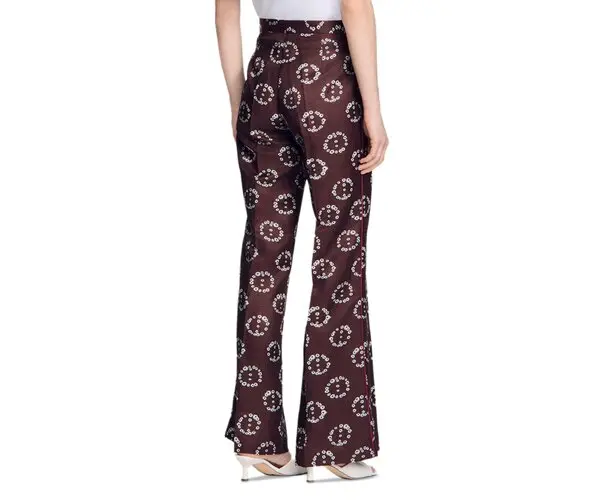 Sandro Floral Print Floaty Pants