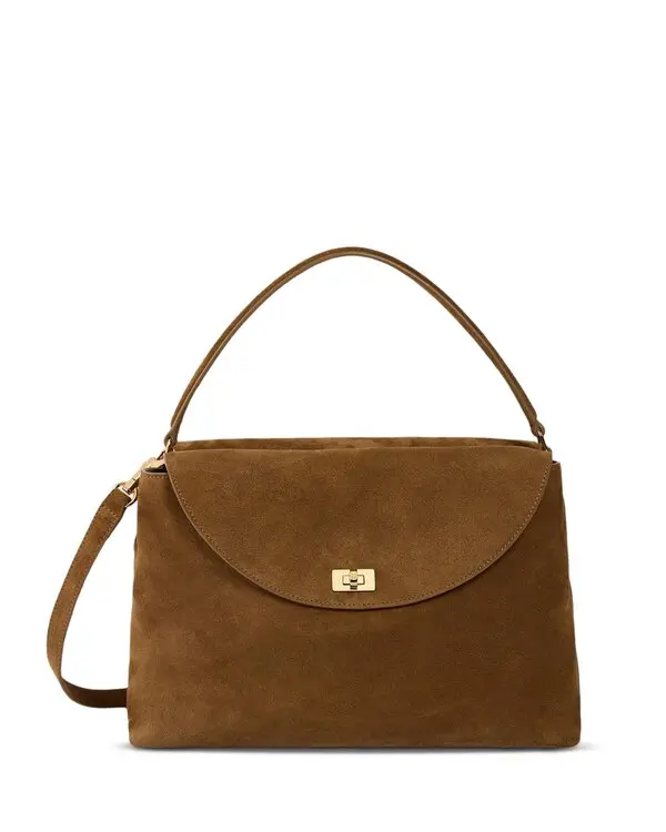 Sandro Le Grand Bazaar Suede Crossbody Bag