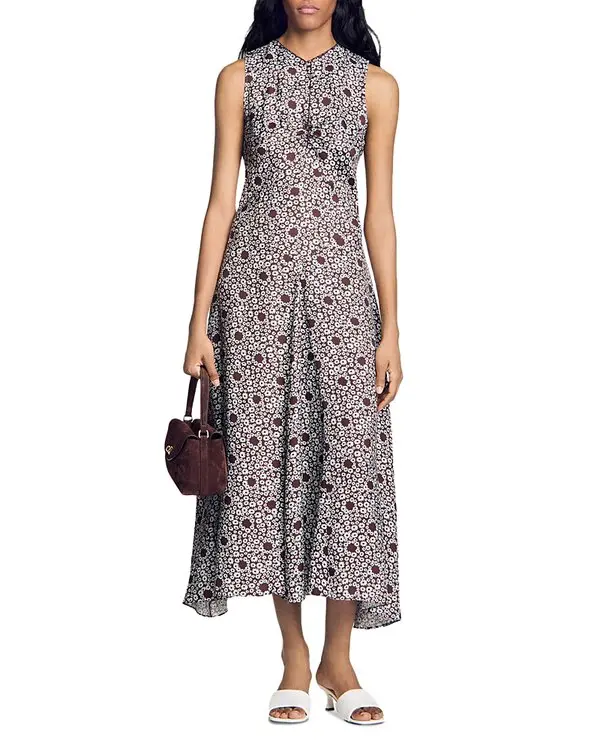 Sandro Daisy Print Maxi Dress