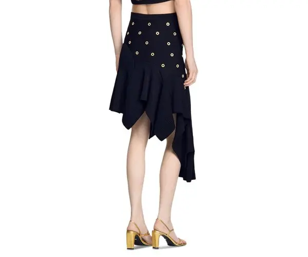 Sandro Studded Knit Skirt
